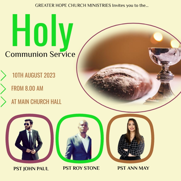 Holy Communion template | PosterMyWall