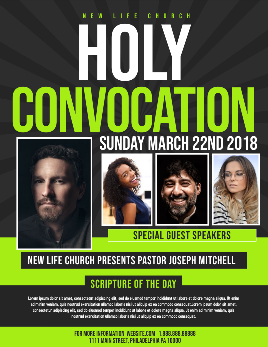 Holy convocation Template | PosterMyWall