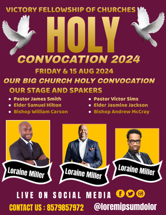holy convocation Template | PosterMyWall