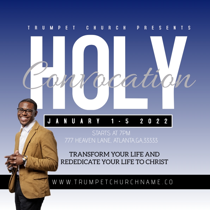 HOLY Convocation Flyer Template | PosterMyWall