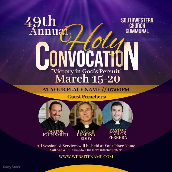 Holy Convocation Instagram Video Post (1) Template | PosterMyWall