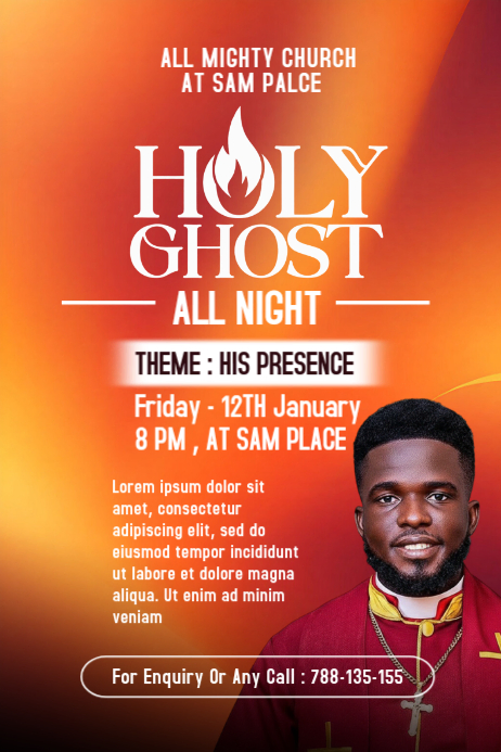Plantilla de Holy Ghost Church Event Poster | PosterMyWall