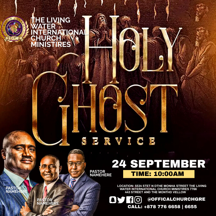 Holy ghost flyer Modelo | PosterMyWall