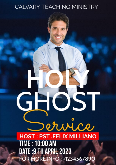 Plantilla de Holy ghost service flyer | PosterMyWall