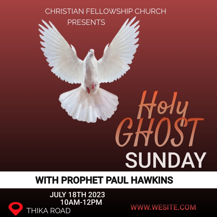 Plantilla de Holy ghost sunday | PosterMyWall