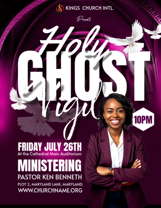 Copy of Holy Ghost vigil flyer Us letter | PosterMyWall