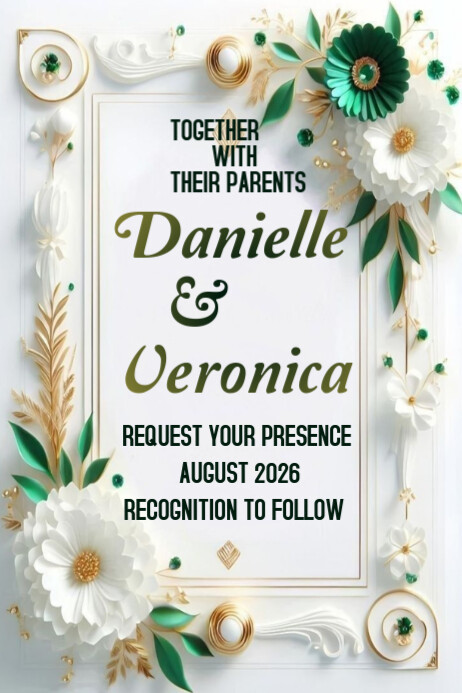 Holy matrimony invitation banner, Wedding Announcement design, Elegant ...