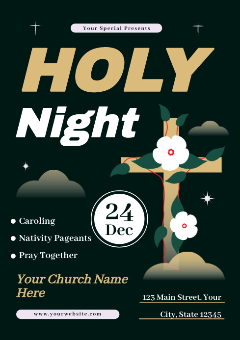 Holy Night Flyer Template | PosterMyWall