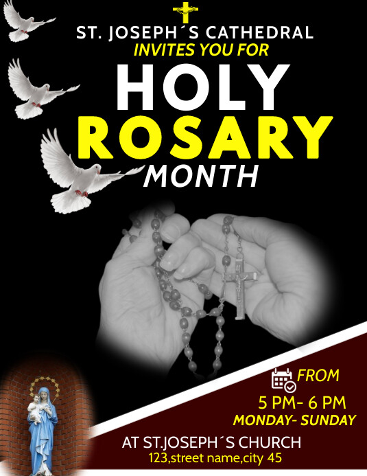 HOLY ROSARY FLYER TEMPLATE (1) | PosterMyWall