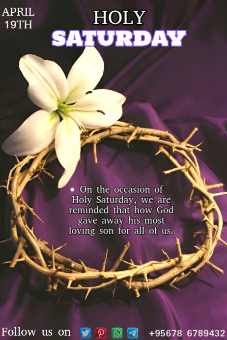 Copy of Holy Saturday | PosterMyWall