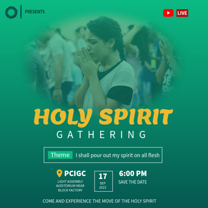 Copy of Holy spirit gathering | PosterMyWall