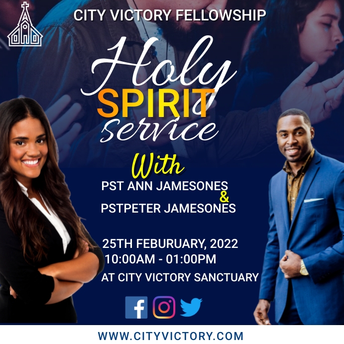 Holy Spirit Service Template | PosterMyWall