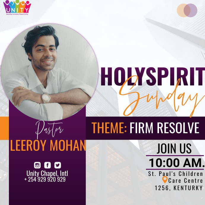 Holy spirit service flyer Template | PosterMyWall
