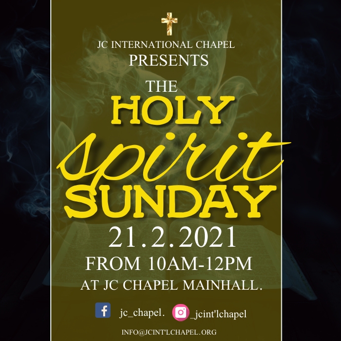 holy spirit sunday Template | PosterMyWall