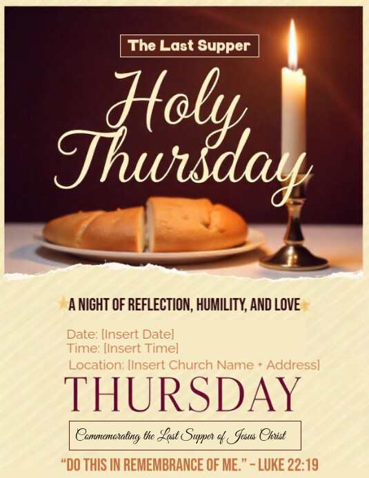 Holy Thursday Template | PosterMyWall