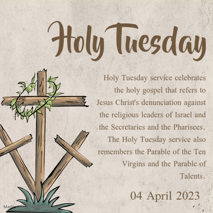 Copy of Holy Tuesday Instagram post. | PosterMyWall