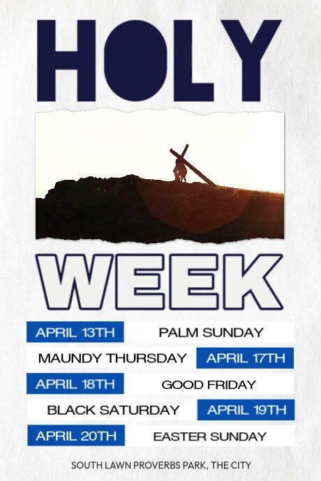 Holy Week 2025 Template | PosterMyWall