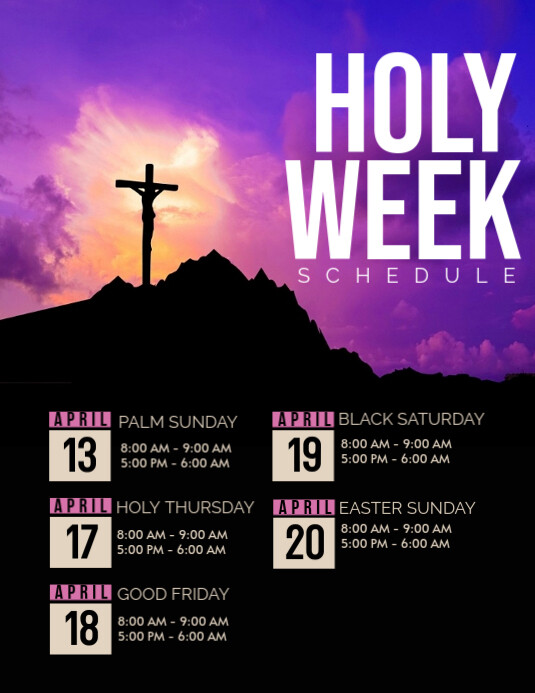Holy Week ads Template | PosterMyWall