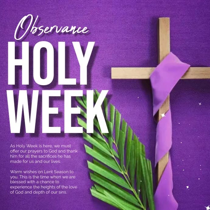Holy Week ads Template | PosterMyWall