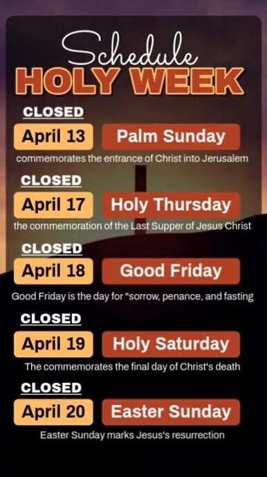 Copy of Holy Week Ads | PosterMyWall