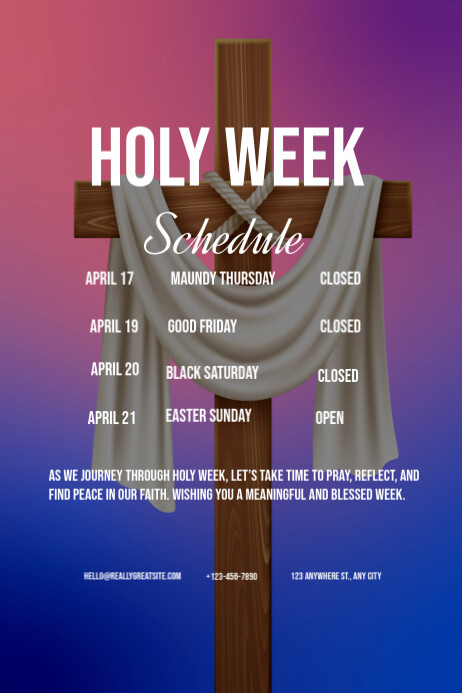 Holy Week Art Palm Sunday Template | PosterMyWall
