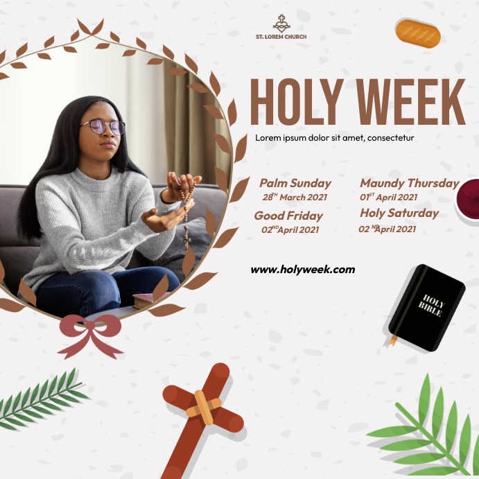 Holy Week Banner Design Template | PosterMyWall