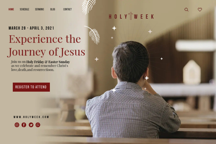 Holy Week Banner Template | PosterMyWall