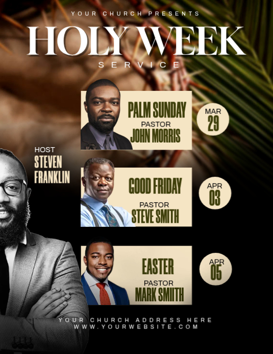 holy week church flyer Template | PosterMyWall