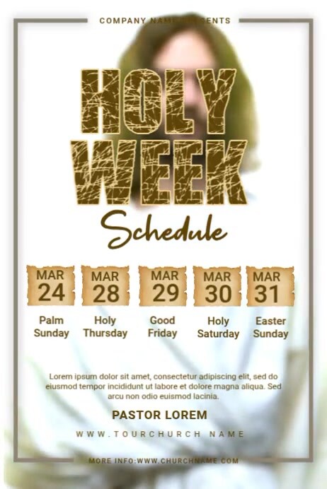 Holy Week Church Service Template | PosterMyWall