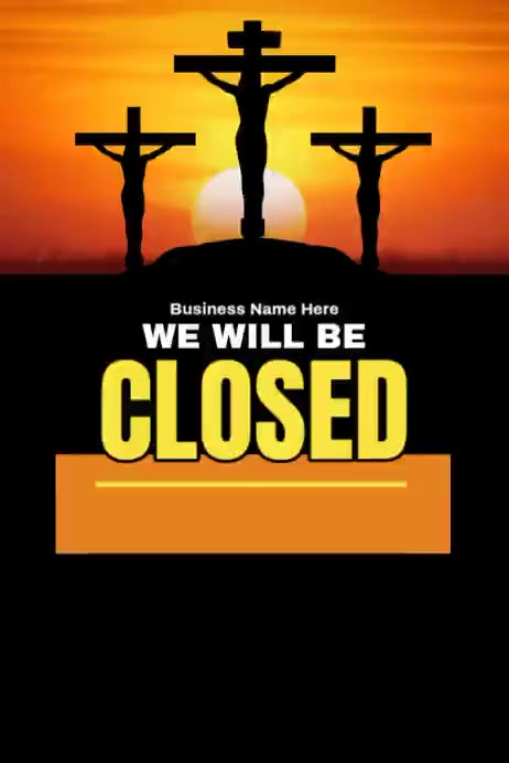 Holy Week Close Template | PosterMyWall