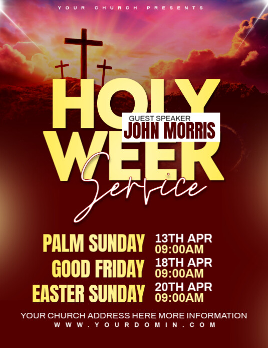 Copy of holy week | PosterMyWall