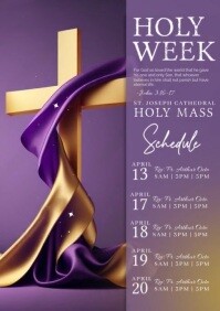 Holy Week Schedule Flyer Template | PosterMyWall