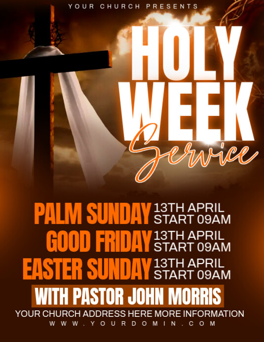 Holy week Template | PosterMyWall