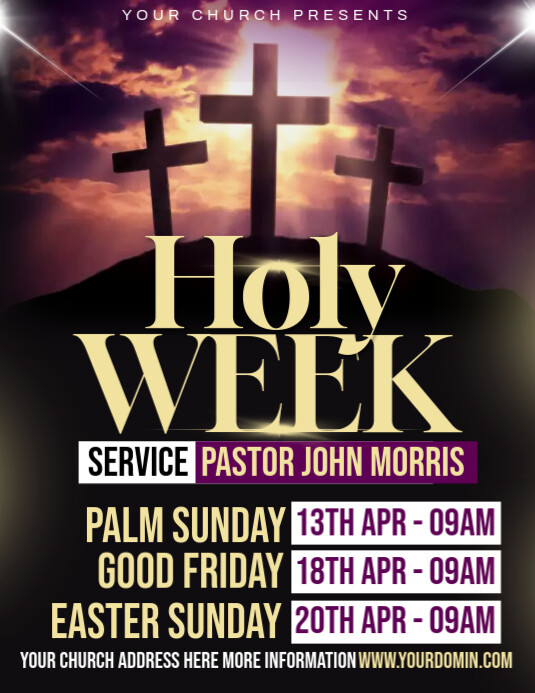 Copy of holy week | PosterMyWall
