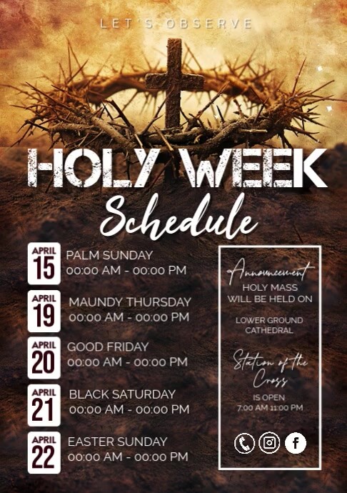 Holy Week Template | PosterMyWall