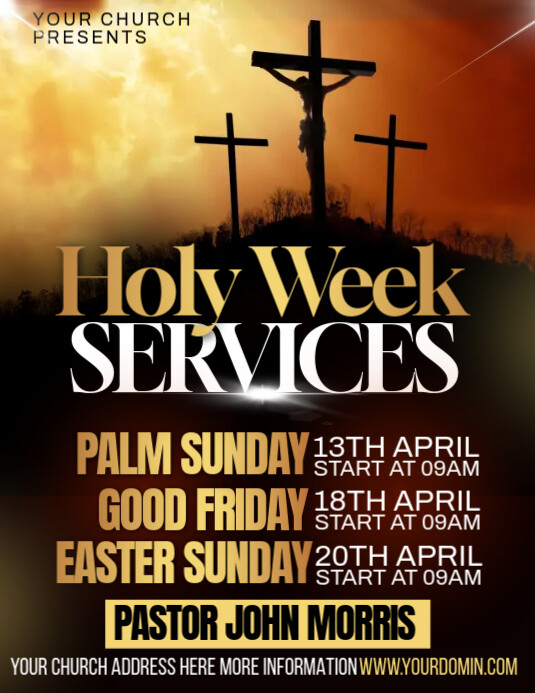 Copy of Holy week | PosterMyWall
