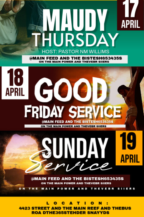 holy week Template | PosterMyWall