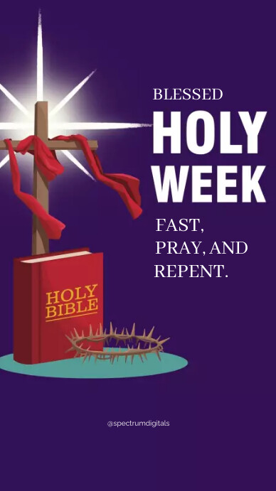 Holy week design Template | PosterMyWall