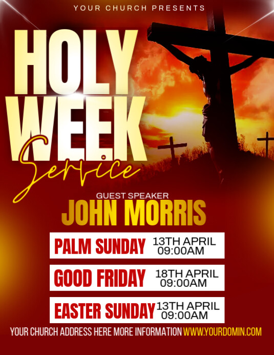 Copy of holy week | PosterMyWall