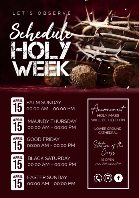 Holy Week Template | PosterMyWall