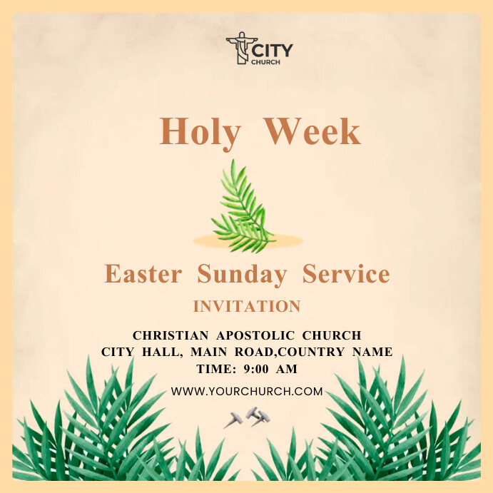 holy week easter sunday Template | PosterMyWall