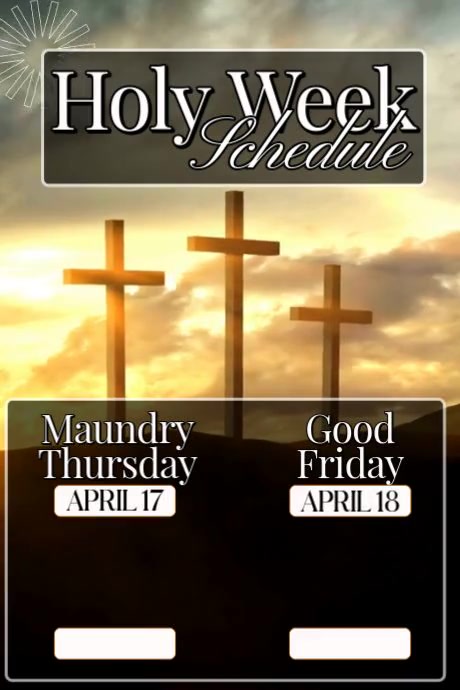 Copy of Holy Week Event Schedule | PosterMyWall