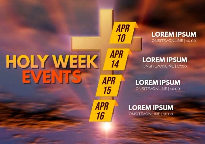 Holy Week Events Video Ads Template | PosterMyWall