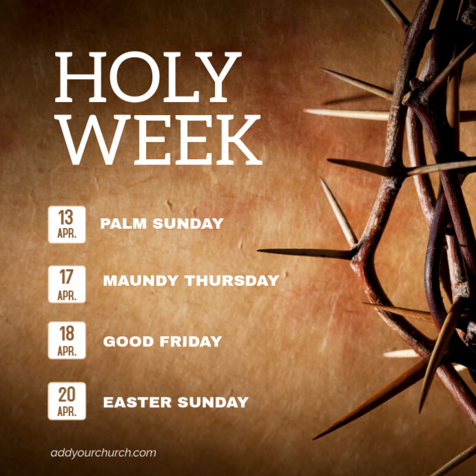 Copy of Holy Week Flyer Instagram Post | PosterMyWall