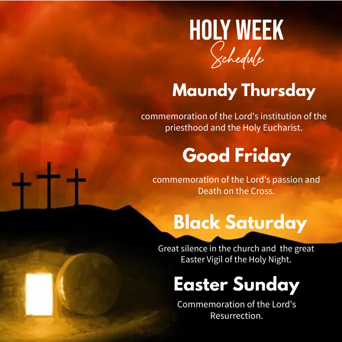 Plantilla de Holy Week flyer template | PosterMyWall
