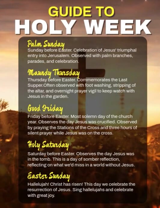 Copy of Holy Week Guide Ads | PosterMyWall