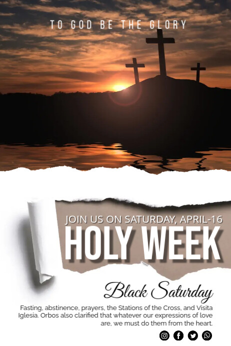 Holy week Poster Ads Template | PosterMyWall
