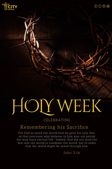 Modèle Holy Week Poster | PosterMyWall