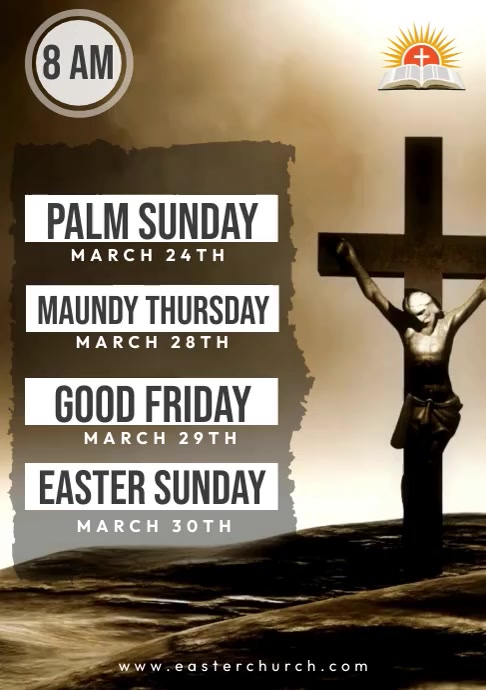Holy Week Poster Video Template | PosterMyWall