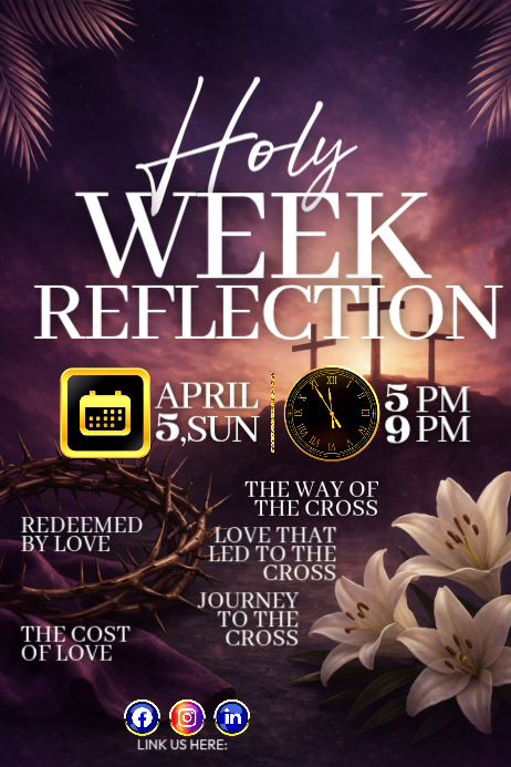 Copia de Holy week reflection of love and sacrifice | PosterMyWall